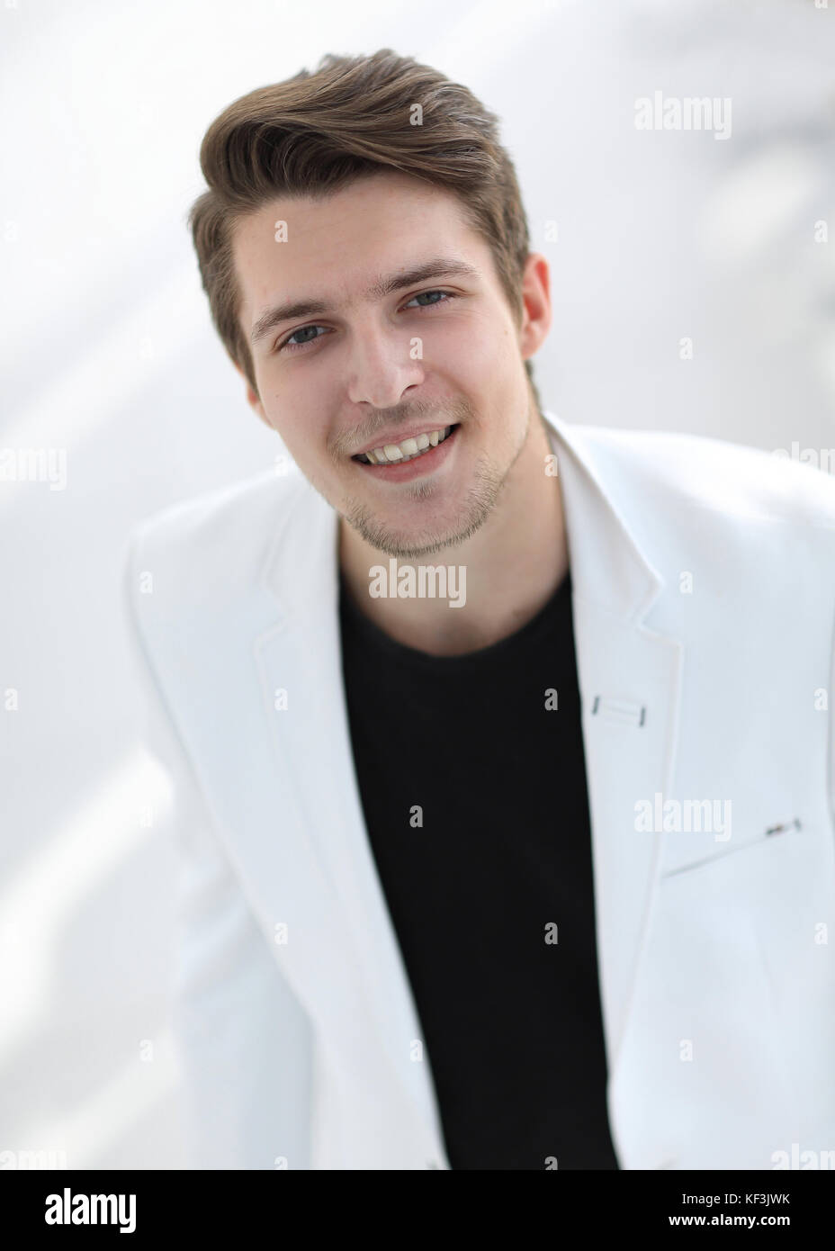 Intense man close up portrait.photo with copy space Stock Photo - Alamy