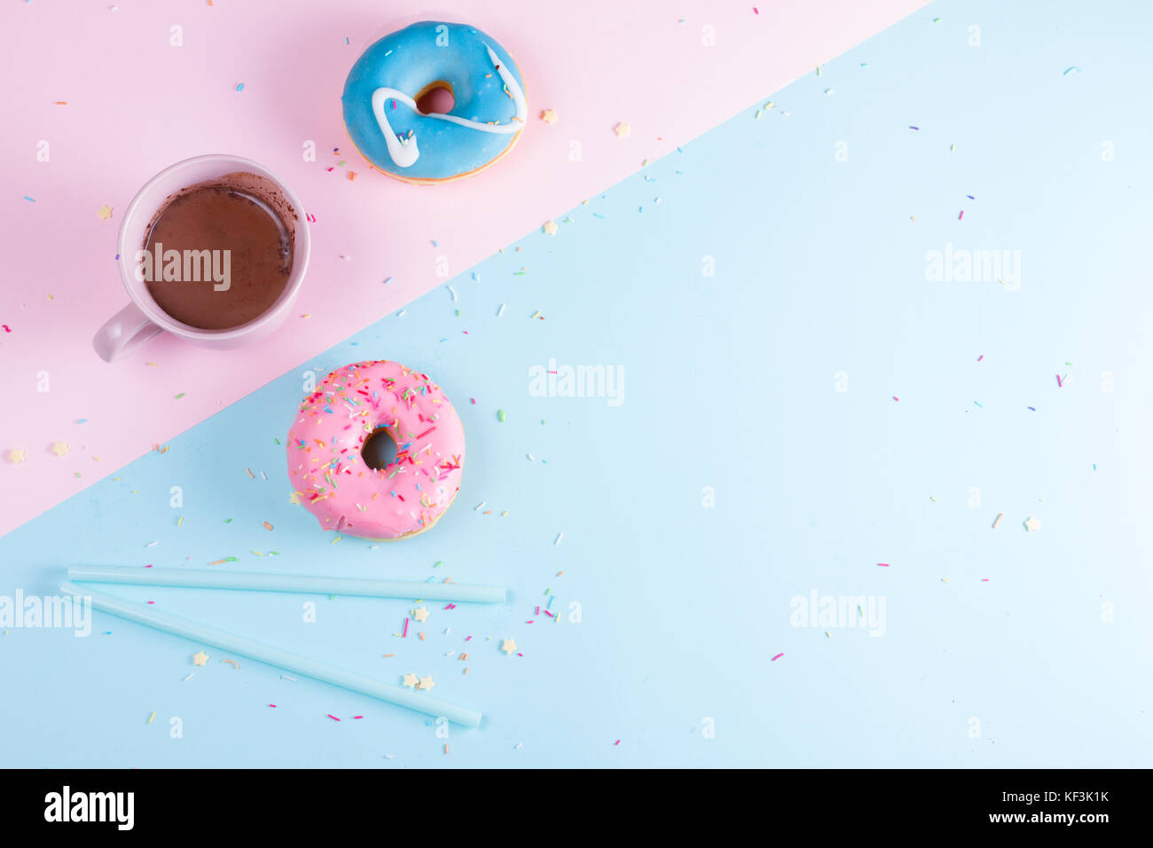 Flying sweet chocolate donut hi-res stock photography and images - Alamy