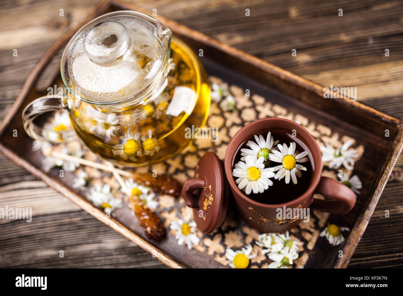 Cup of chamomile tea Stock Photo - Alamy