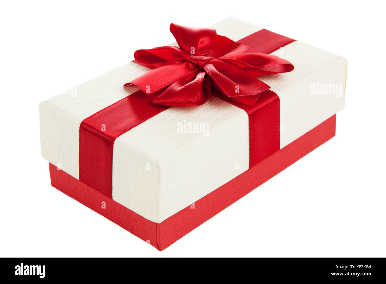 Red gift box silk Cut Out Stock Images & Pictures - Alamy