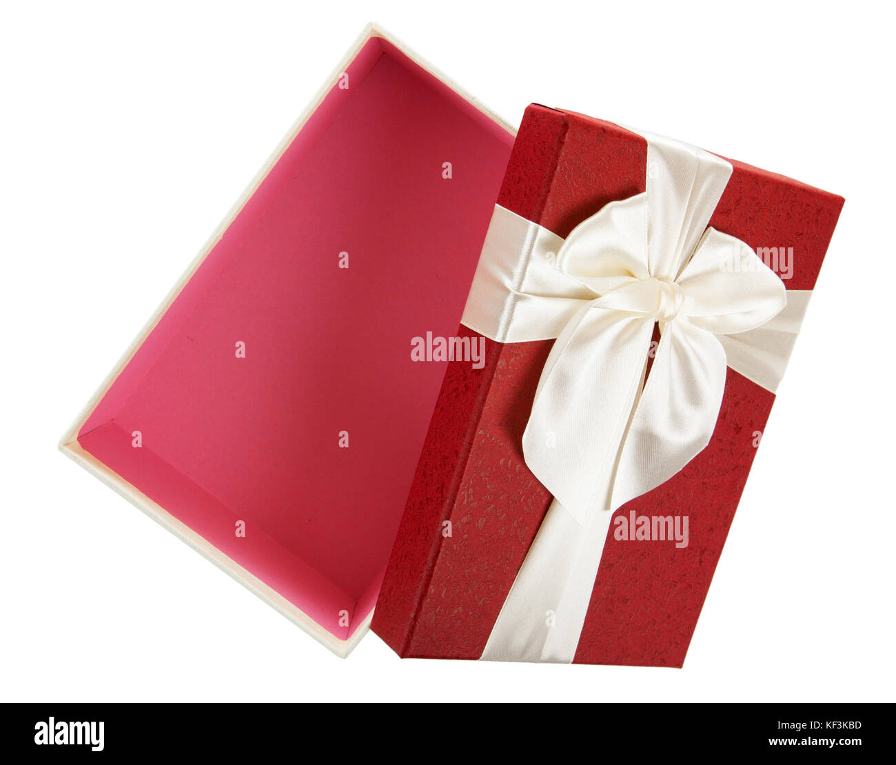 Gift box on white background Stock Photo - Alamy