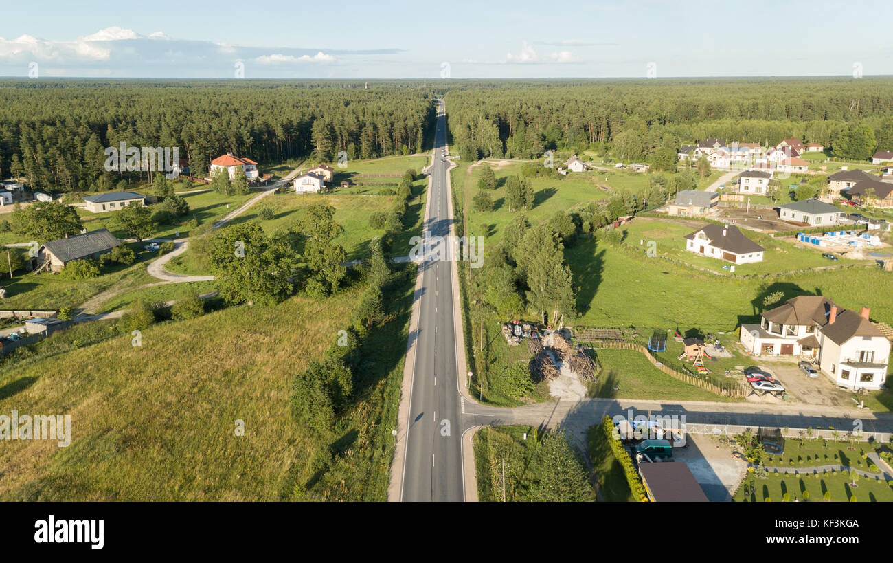 Aerial view of countryside, drone top view Stock Photo - Alamy