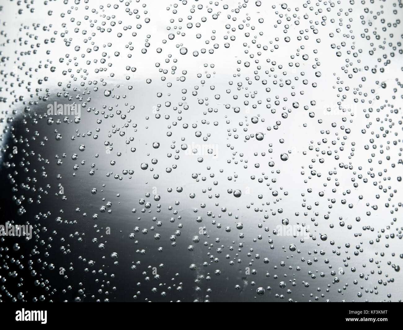 Bubbles in water, rain drops on glass, abstract background Stock Photo ...