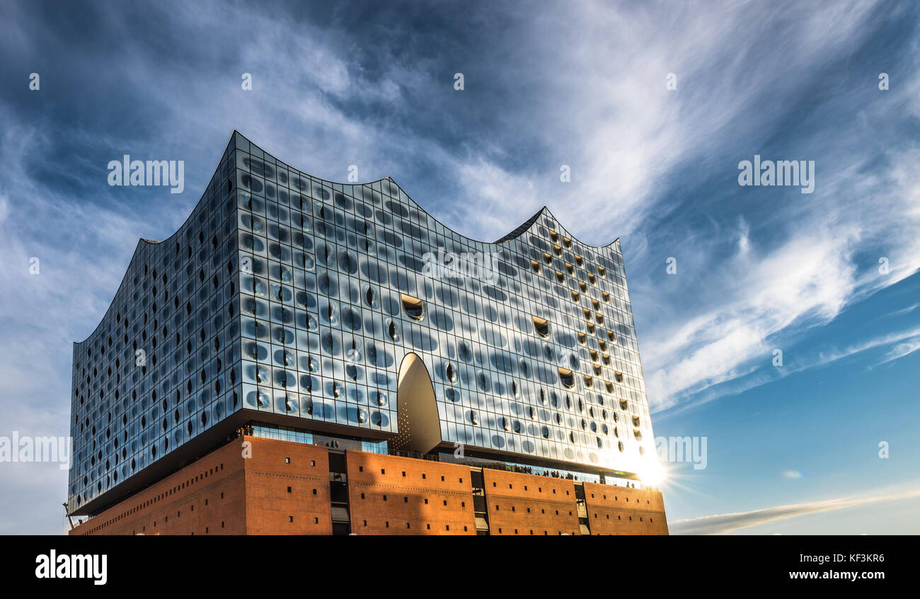 The Elbe Philharmonic Hall or Elbphilharmonie, concert hall in the ...
