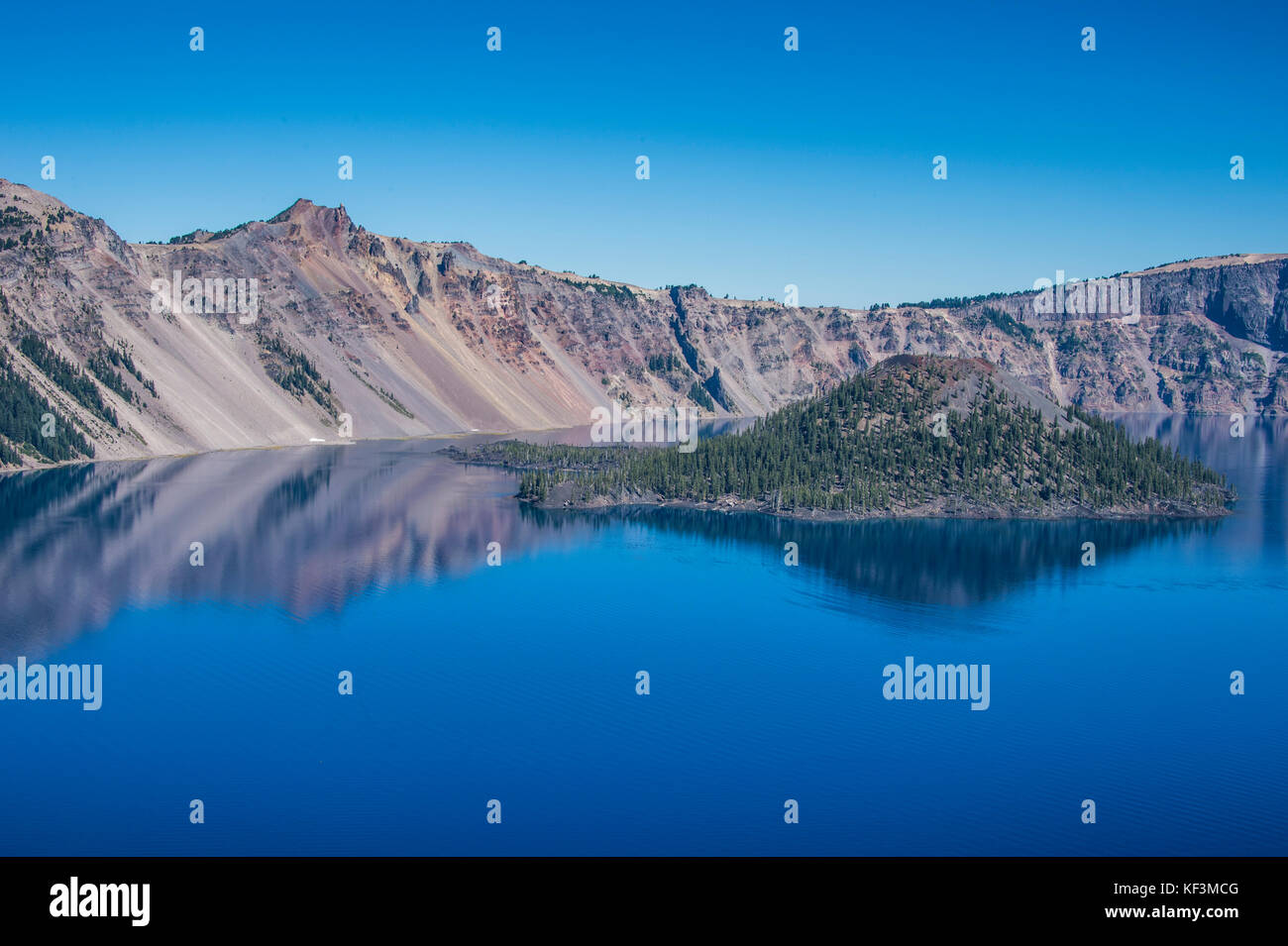 The huge caldera of the Crater lake National Park, Oregon, USA Stock ...