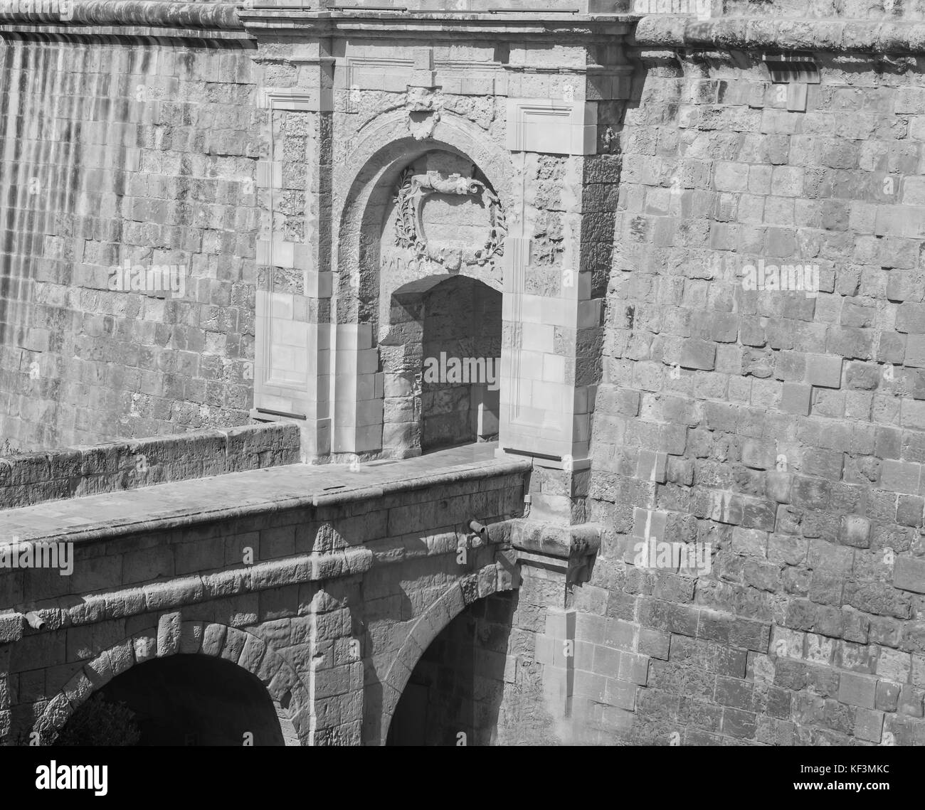Birgu gate Black and White Stock Photos & Images - Alamy