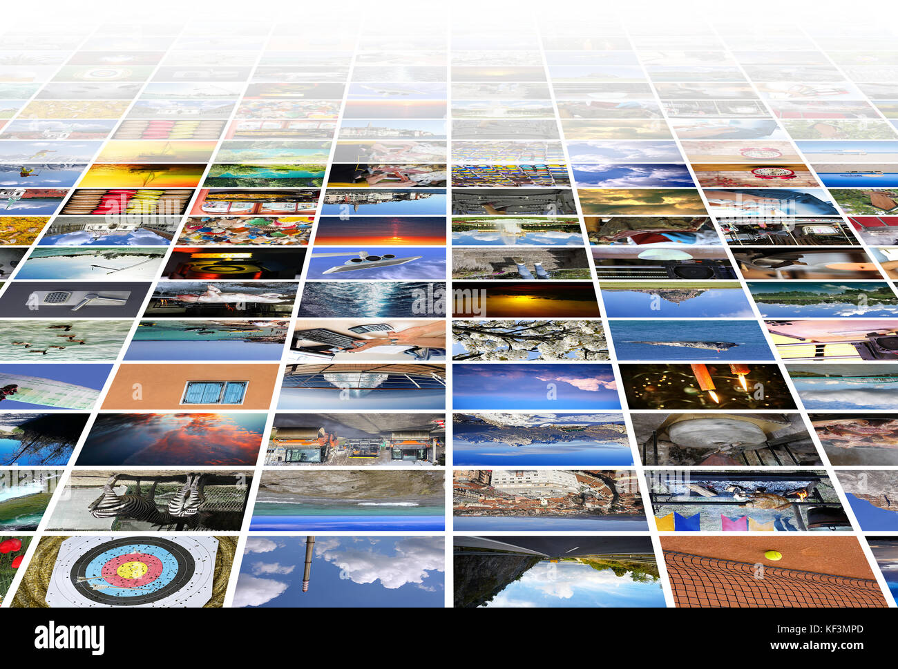 Big multimedia video and image wall of the TV screen Stock Photo - Alamy