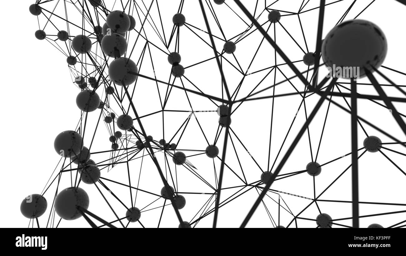 Linking spheres. Network or internet communication Stock Photo - Alamy