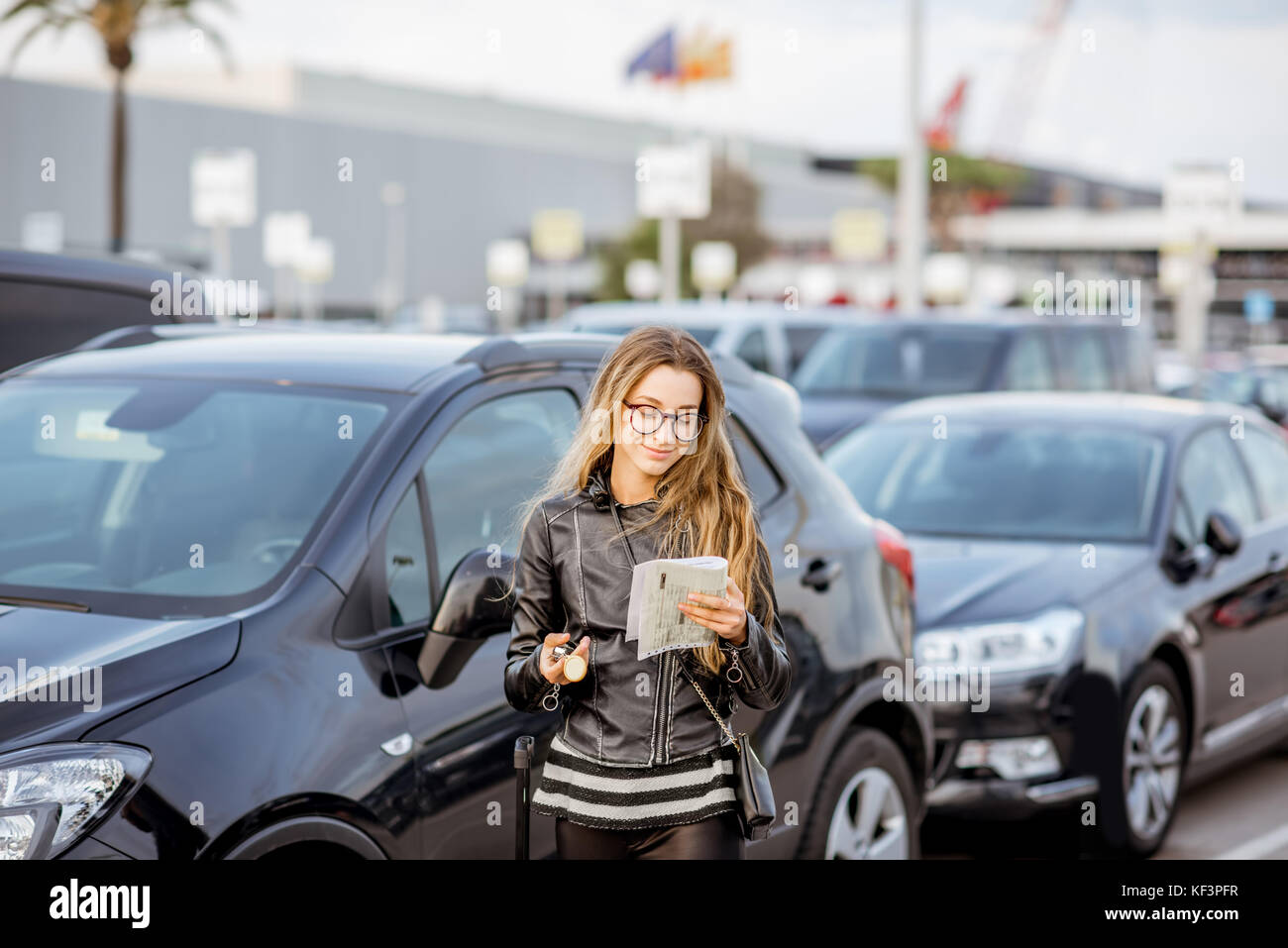 Woman renting a car Stock Photo - Alamy Woman renting a car Stock Photo - Alamy