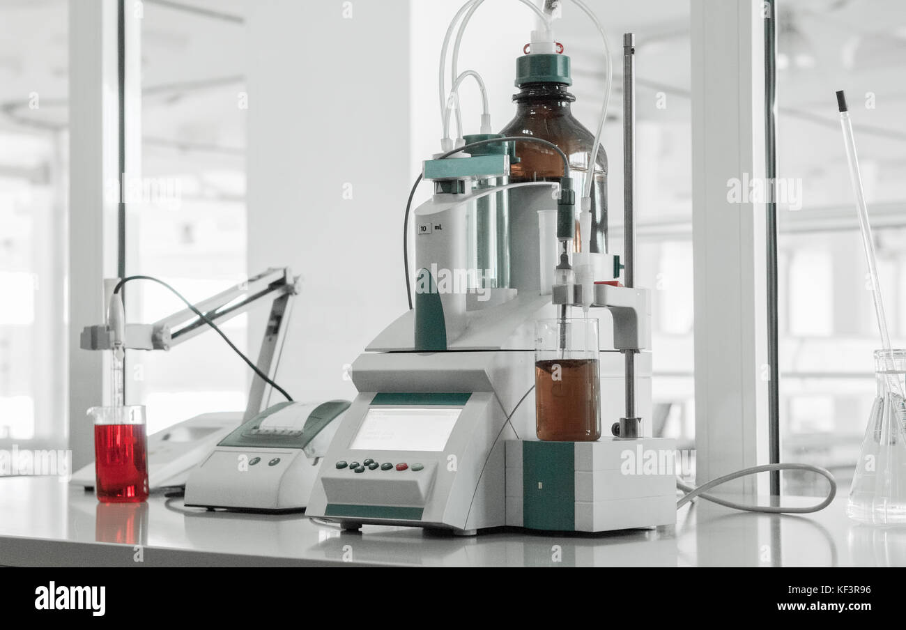 test laboratory and measuring instruments at the plant for the ...