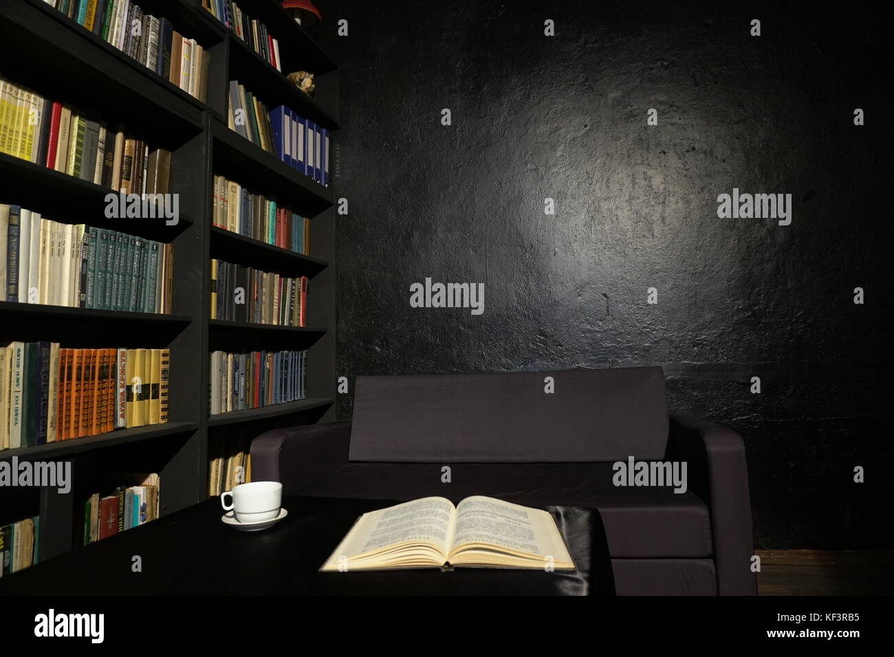 Cabinet library with books in the Office Stock Photo - Alamy