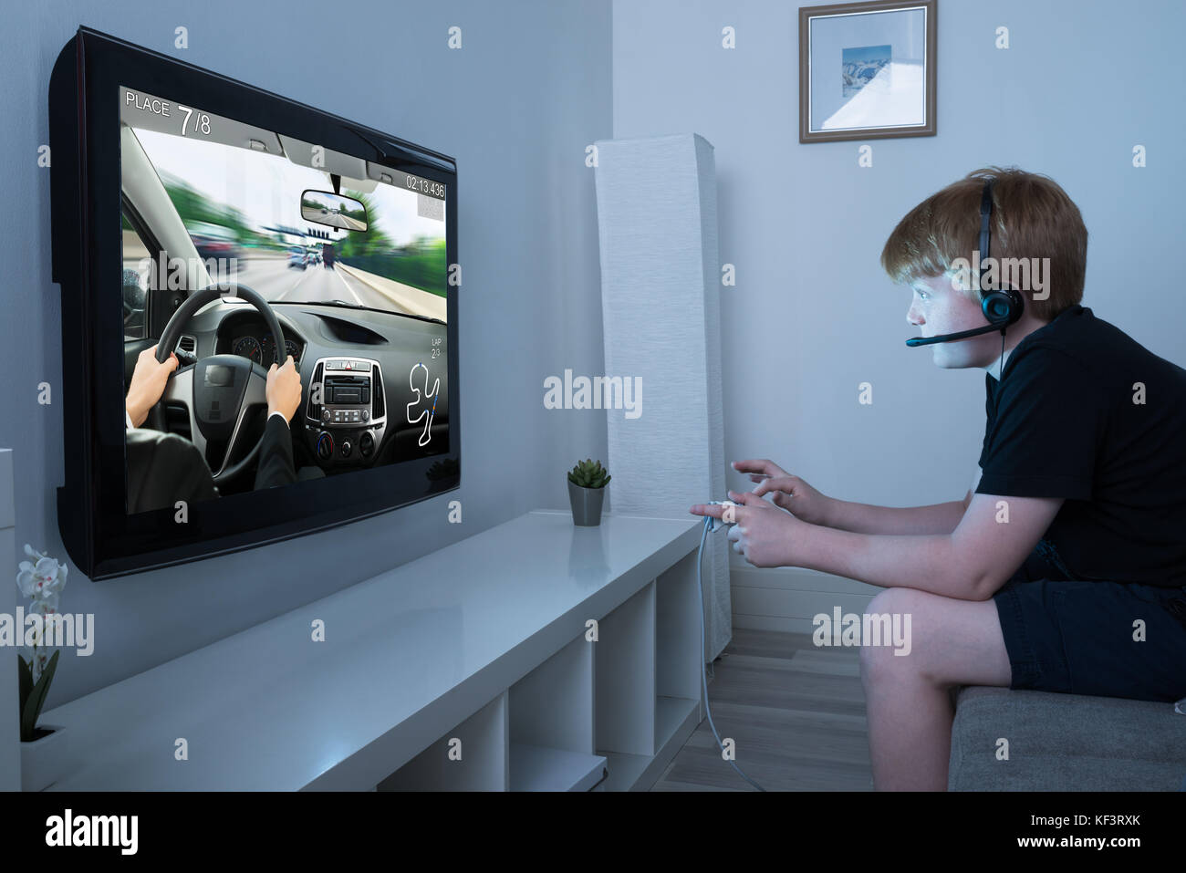 Car racing game screen hi-res stock photography and images - Alamy