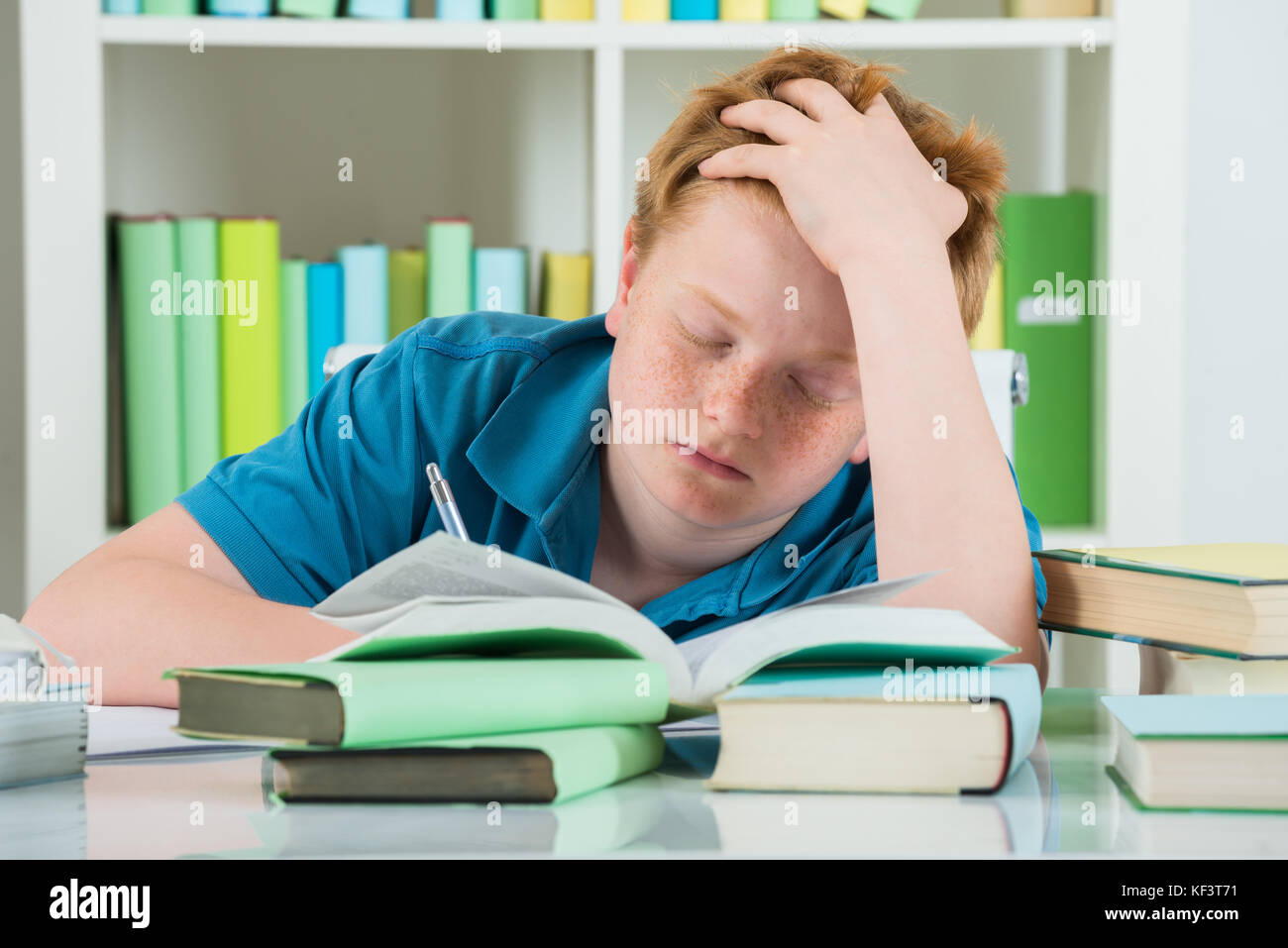 Exhausted boy hi-res stock photography and images - Alamy