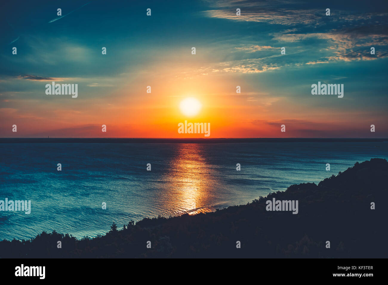 Colorful and Dramatic Sunset Sky Background Stock Photo - Alamy