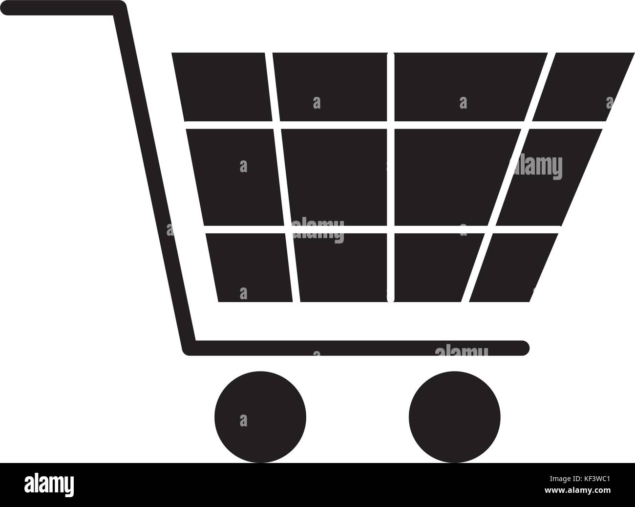 shopping cart virtual ecommerce business symbol vector illustration ...