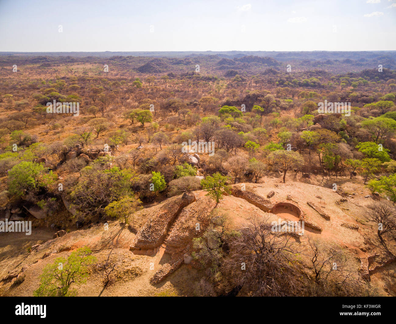 An aerial view of Zimbabwe's Khami Ruins Stock Photo - Alamy