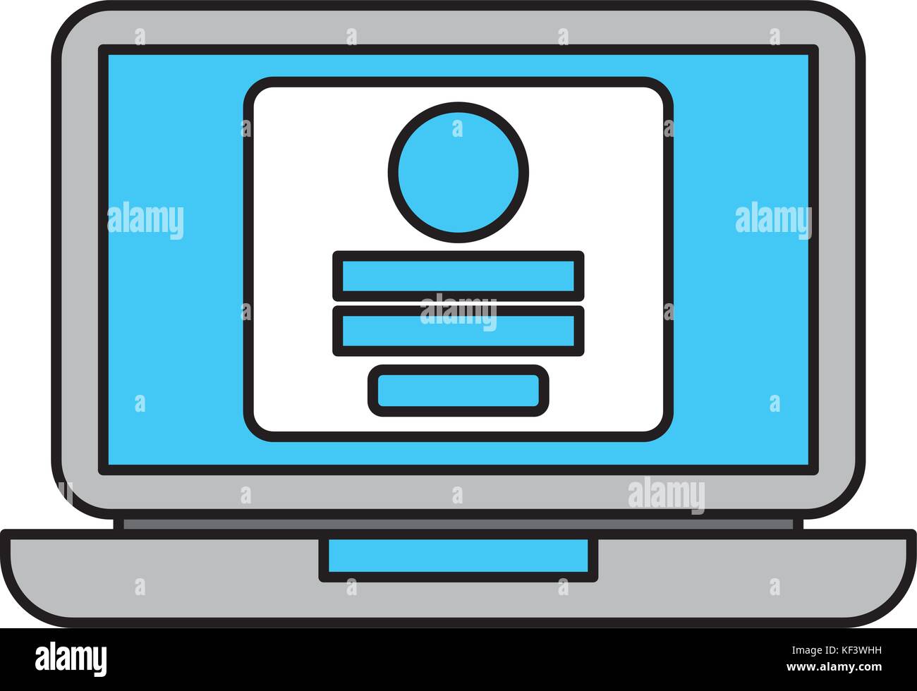 laptop computer digital loging access web vector illustration Stock ...