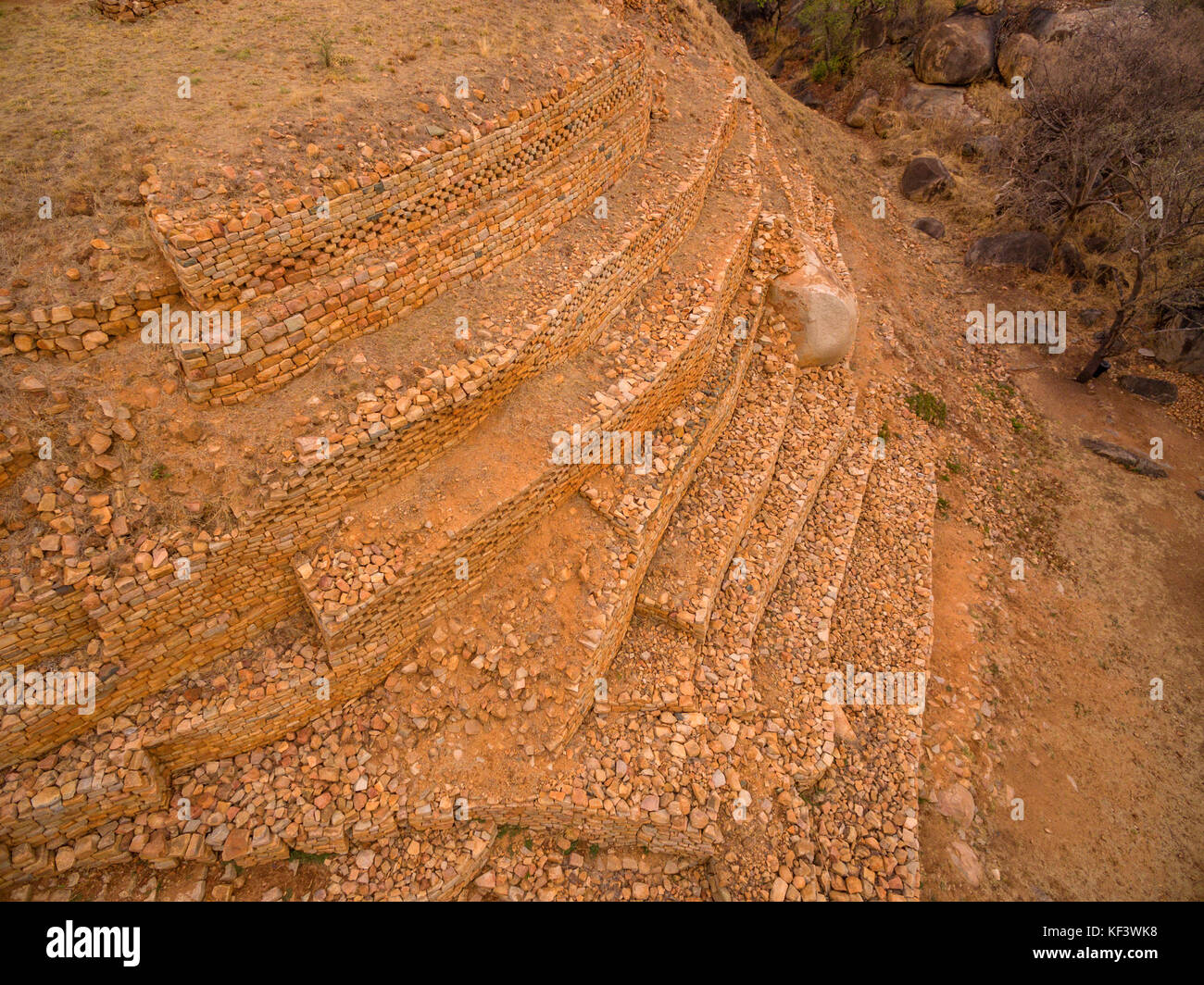 An aerial view of Zimbabwe's Khami Ruins Stock Photo - Alamy