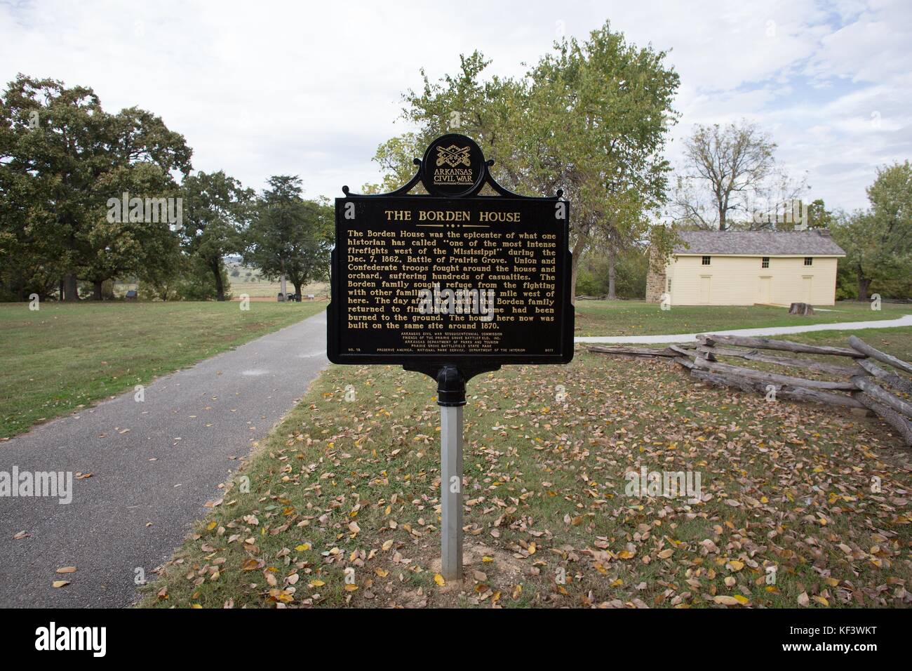The Borden House, epicenter of the battle at Prairie Grove Battlefield ...