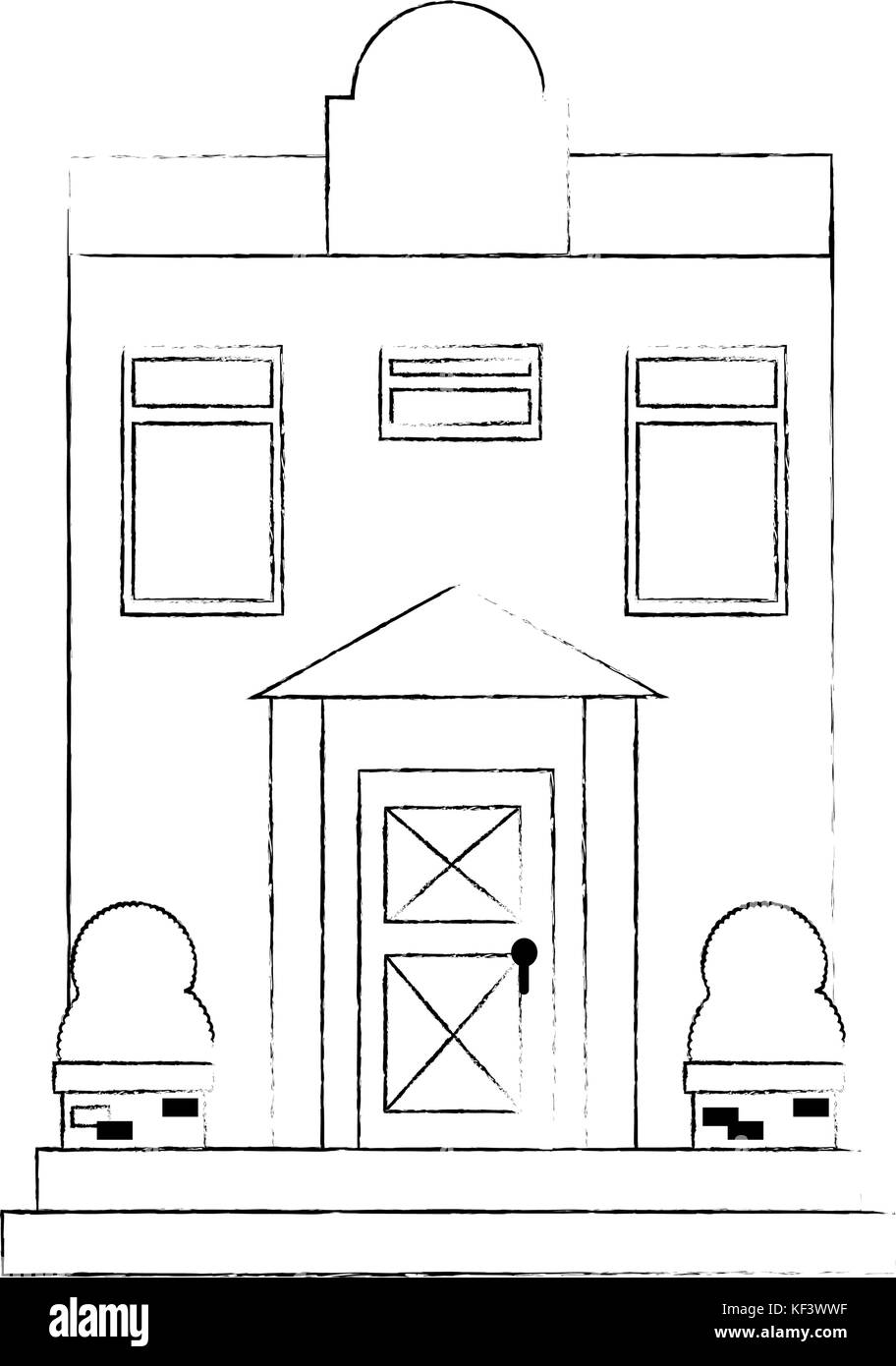 mansion front isolated icon vector illustration design Stock Vector ...