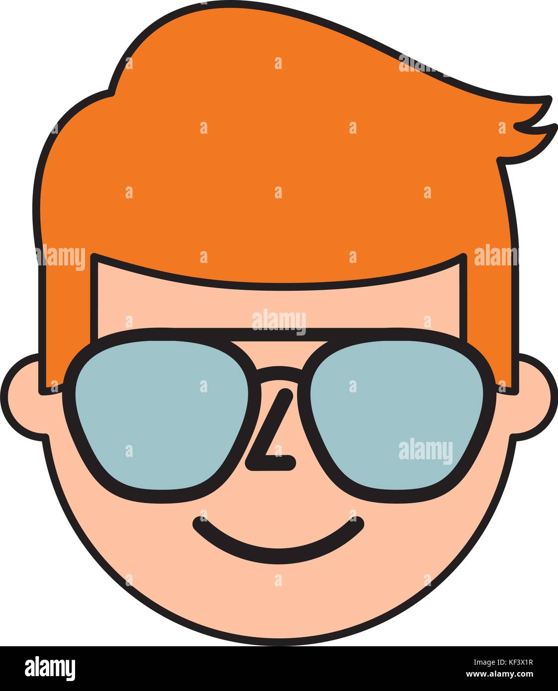 man young character male profile business cartoon vector illustration ...