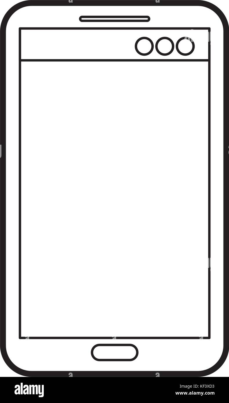 mobile phone technology device digital electronic wireless Stock Vector ...