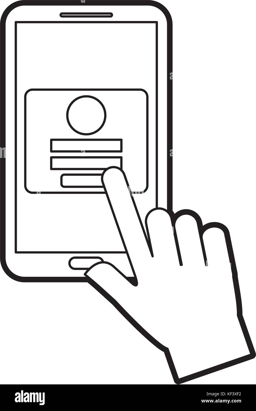 Mobile login screen Black and White Stock Photos & Images - Alamy