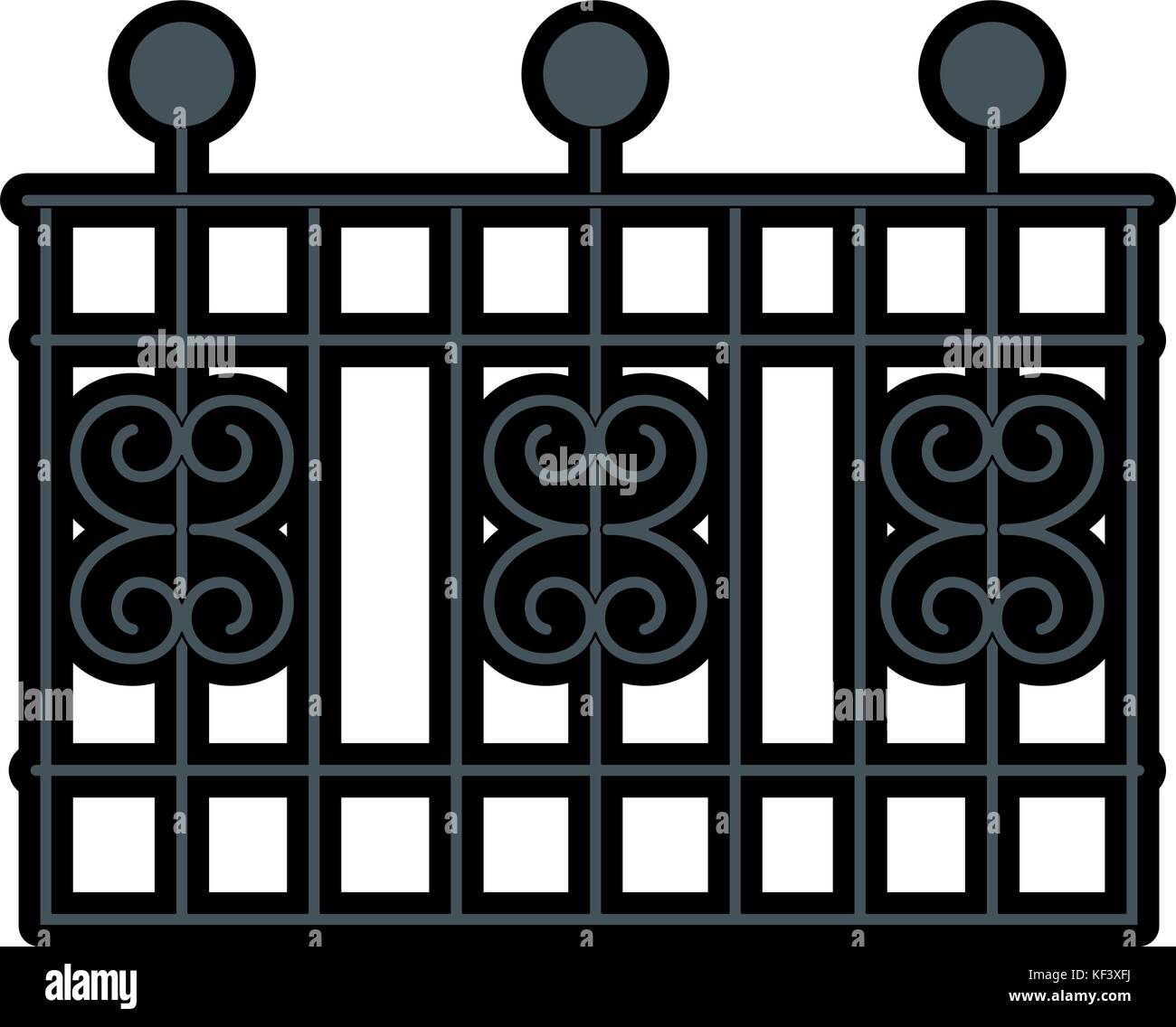 metal building fence icon vector illustration design Stock Vector Image ...