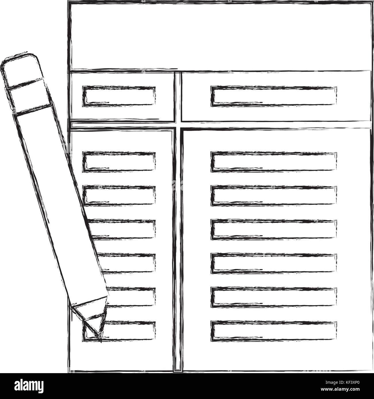 business office paper document pencil elements Stock Vector Image & Art ...