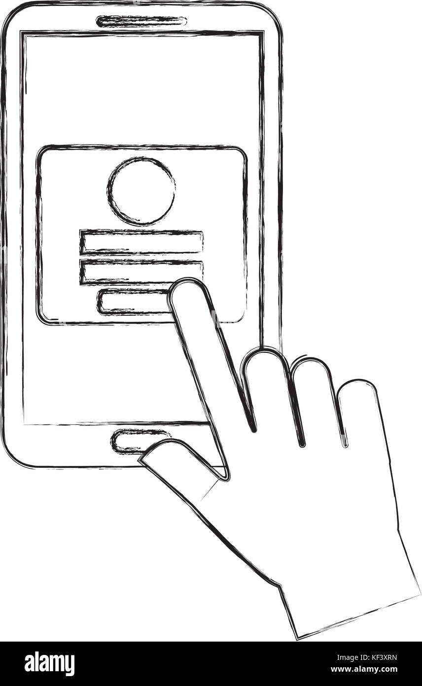 Mobile login screen Black and White Stock Photos & Images - Alamy