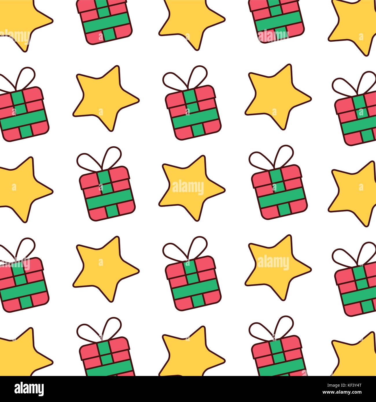 christmas gift box and star celebration wallpaper image Stock Vector ...