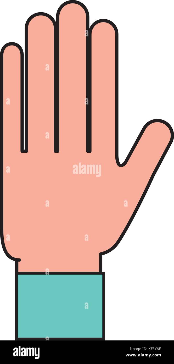 hand showing five finger gesture icon Stock Vector Image & Art - Alamy