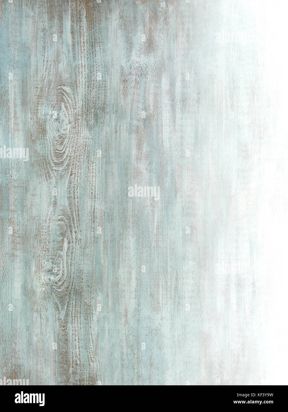 Distressed and weathered painted turquoise wood surface showing scuffs ...