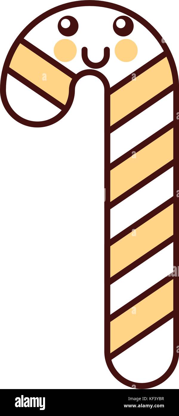 kawaii christmas candy cane sweet fun Stock Vector Image & Art - Alamy