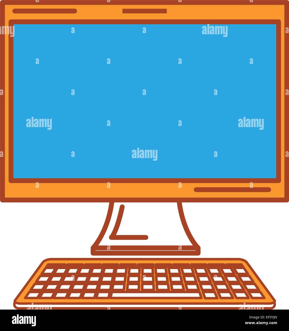 computer desktop isolated icon vector illustration design Stock Vector ...