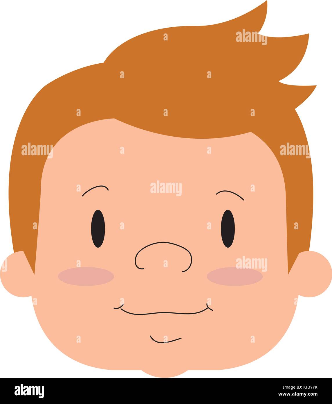 little boy head avatar character vector illustration design Stock ...
