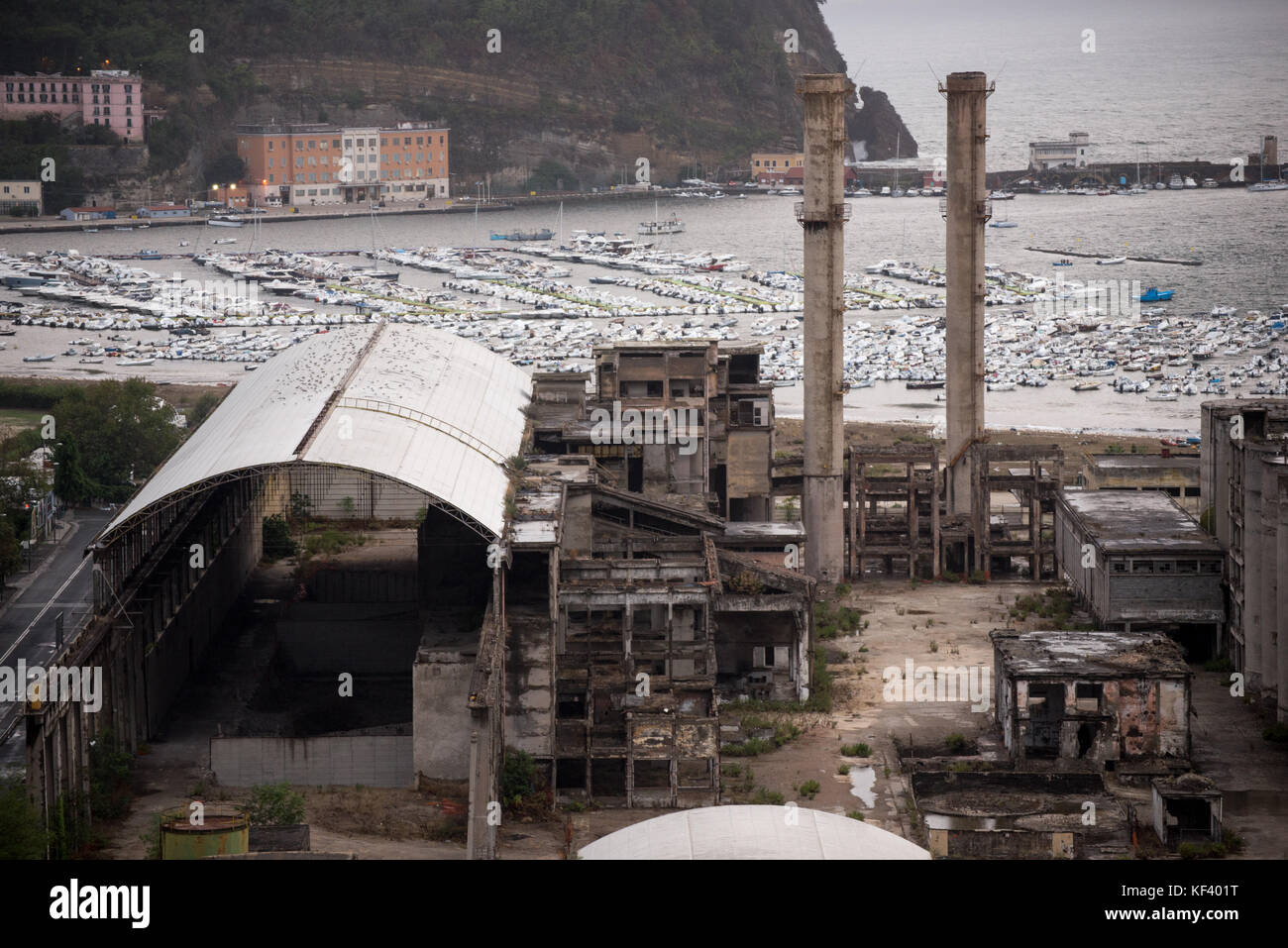 EX Italsider steelwork Area, Bagnoli, Naples Stock Photo - Alamy