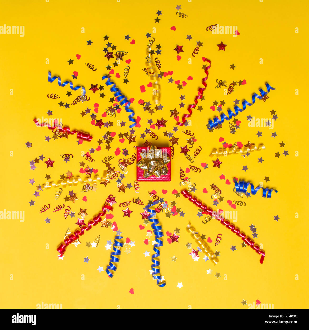 Confetti ribbon explosion hi-res stock photography and images - Alamy