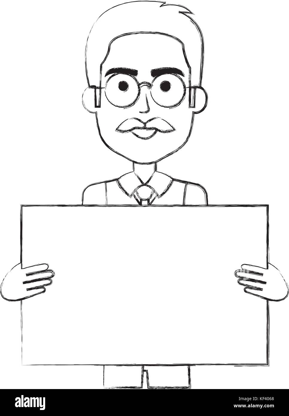 elegant man with label avatar character vector illustration design ...