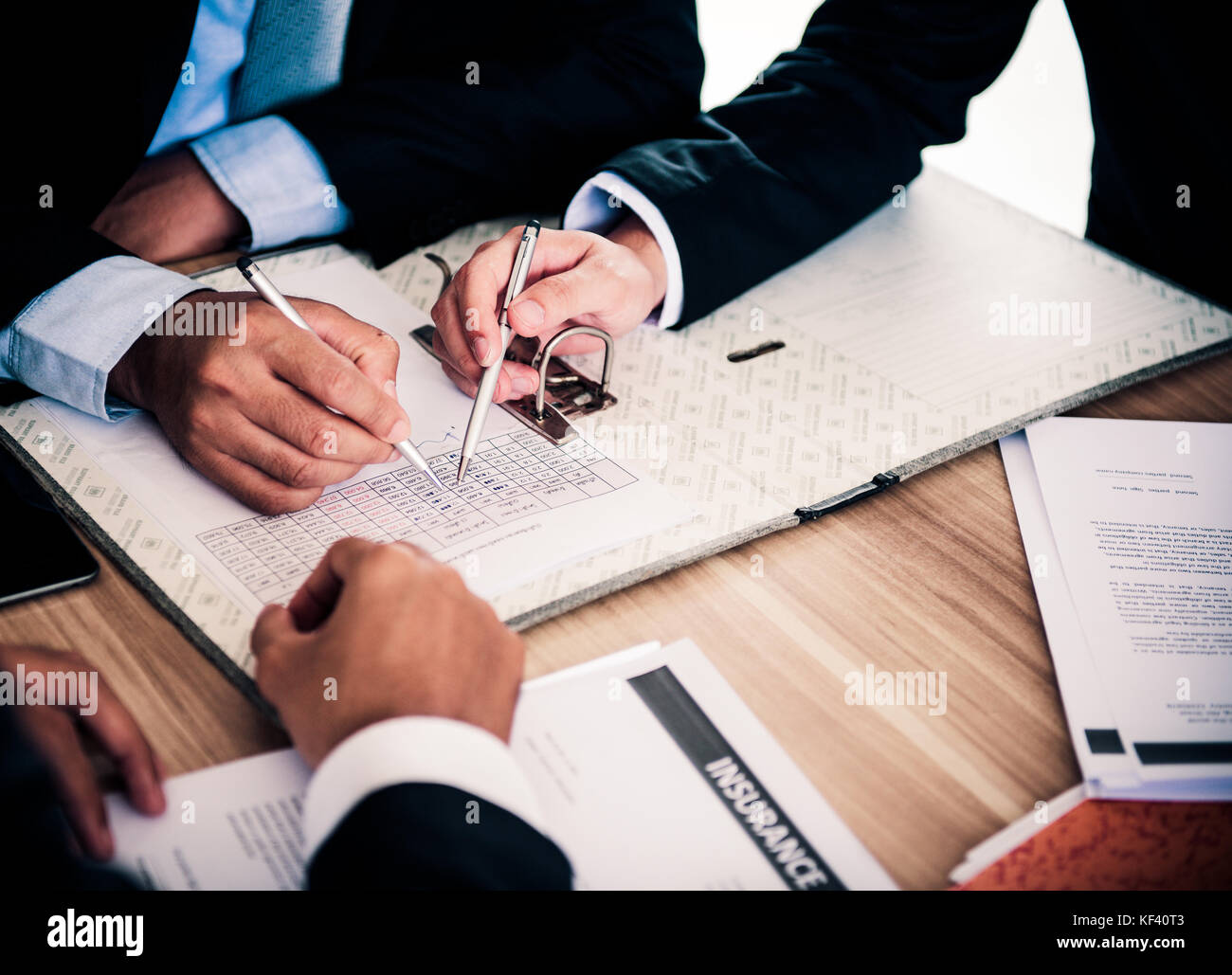 work with colleague as teamwork, goal and KPI Stock Photo - Alamy