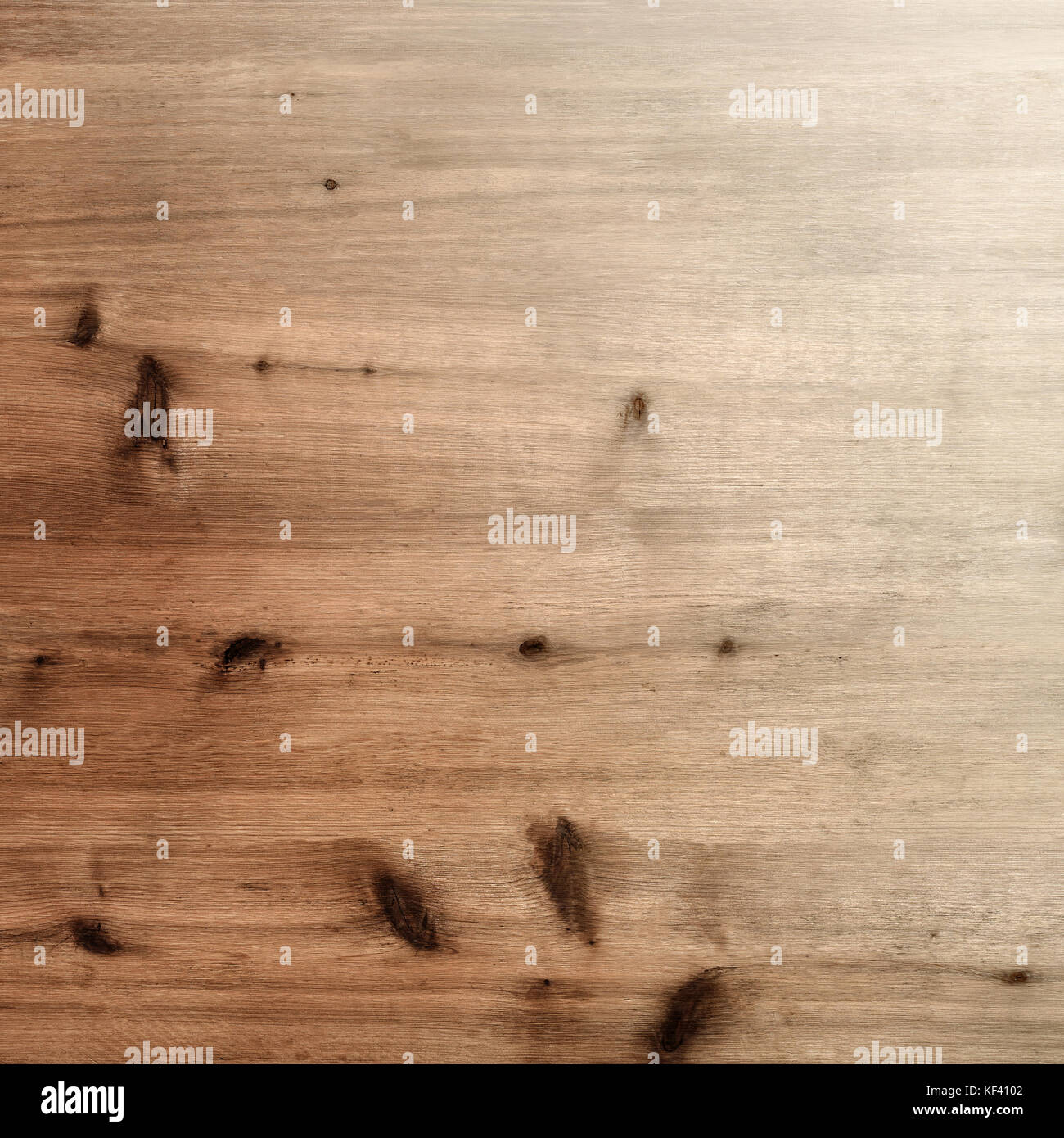 Rustic warm light brown wood board background with knots and grain ...