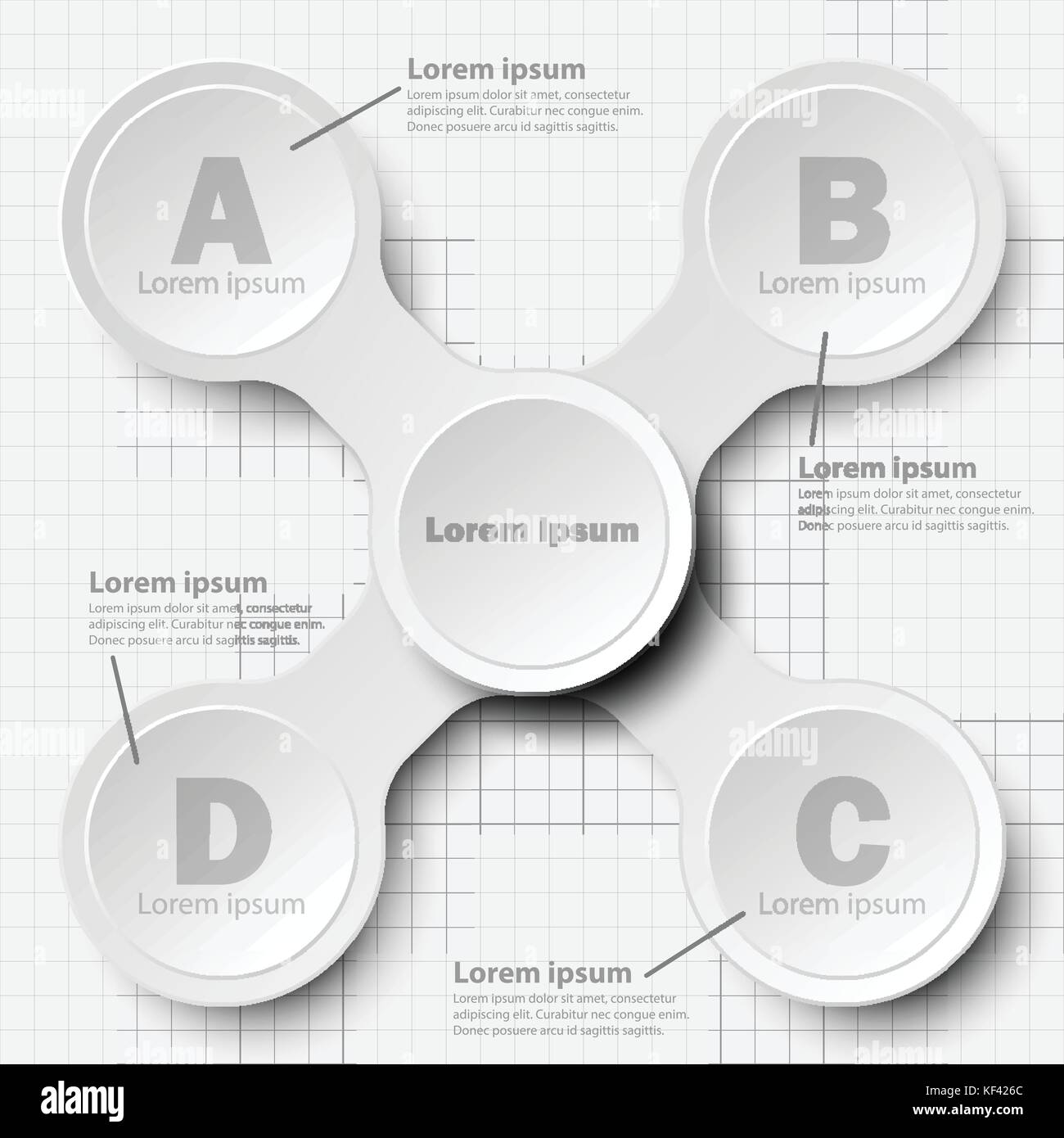 White simple 3d paper clip tag for website presentation cover poster ...