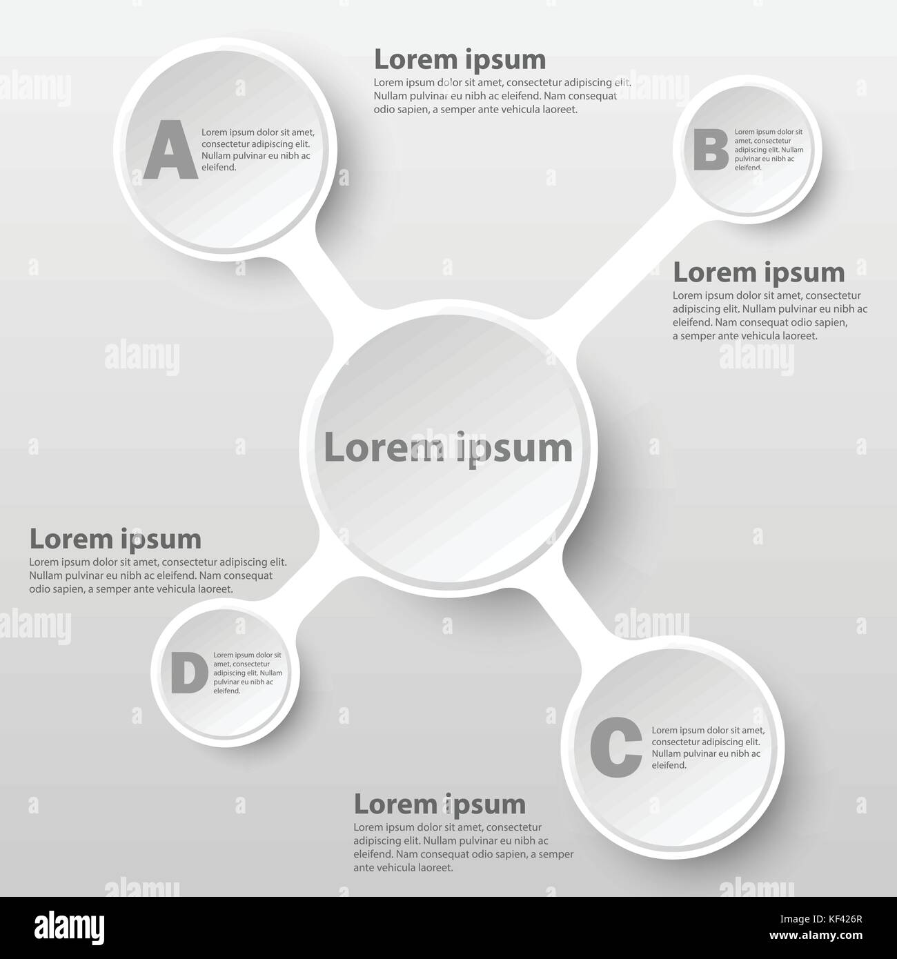 White simple 3d paper circle on chart for website presentation cover ...