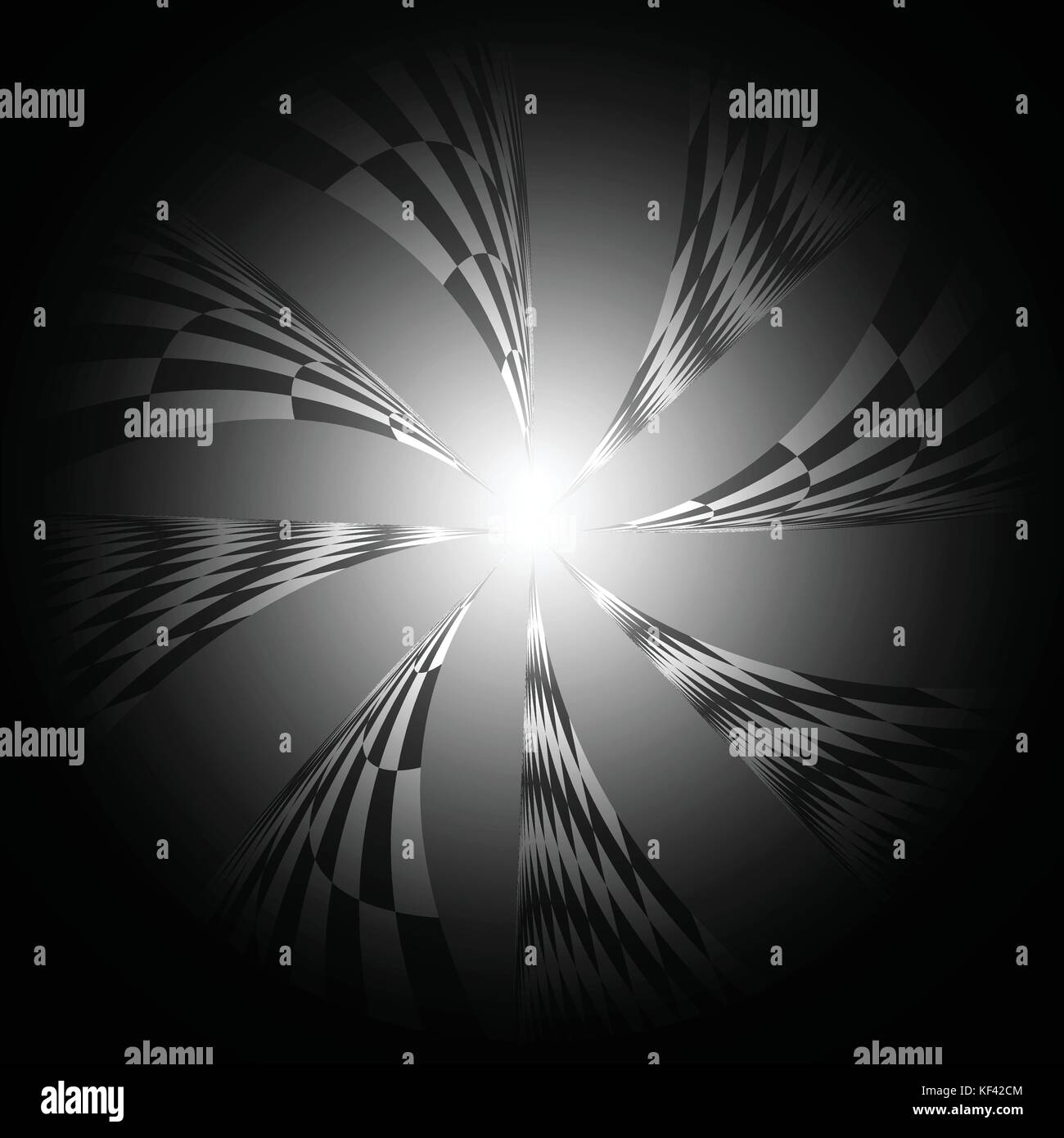 Black and white checkered curve pattern design for abstract background ...