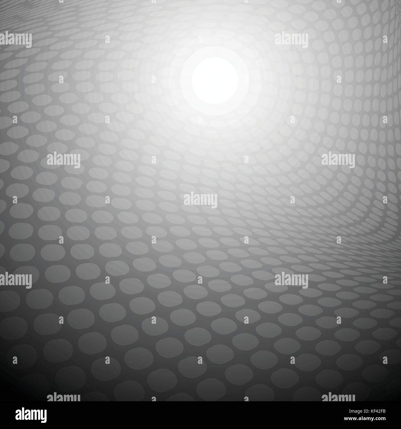 White dots circle wave pattern on black background for abstract ...
