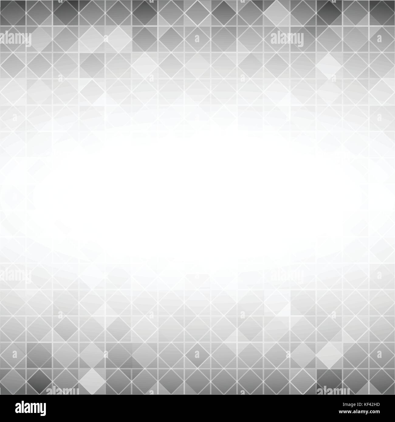 light grey square grid mosaic background with white color in center ...