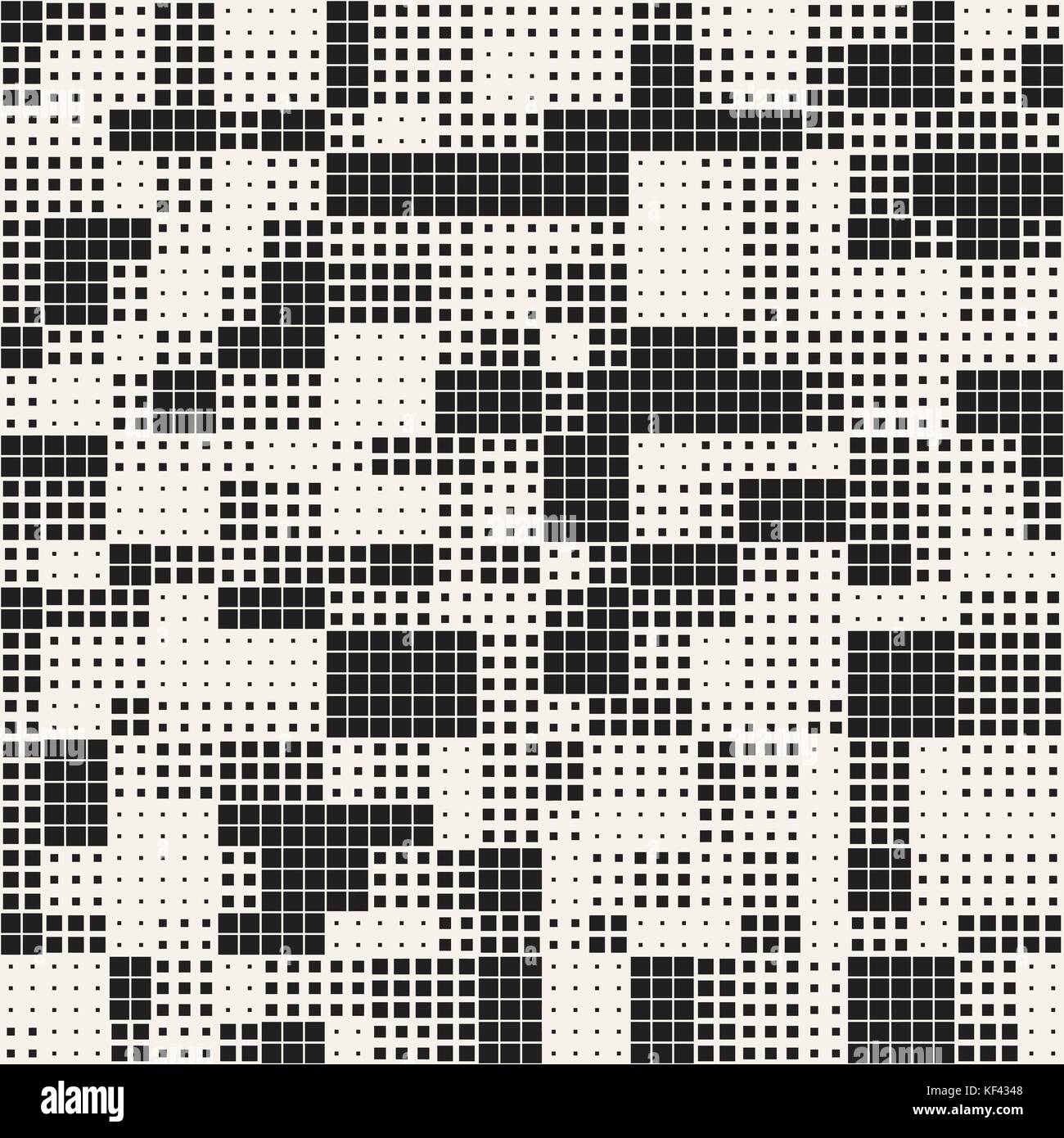 Modern Stylish Halftone Texture. Endless Abstract Background With Random Size Squares. Vector ...