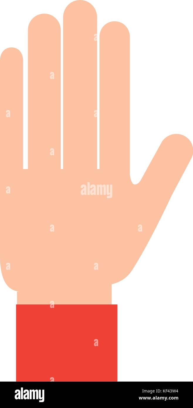 hand showing five finger gesture icon Stock Vector Image & Art - Alamy
