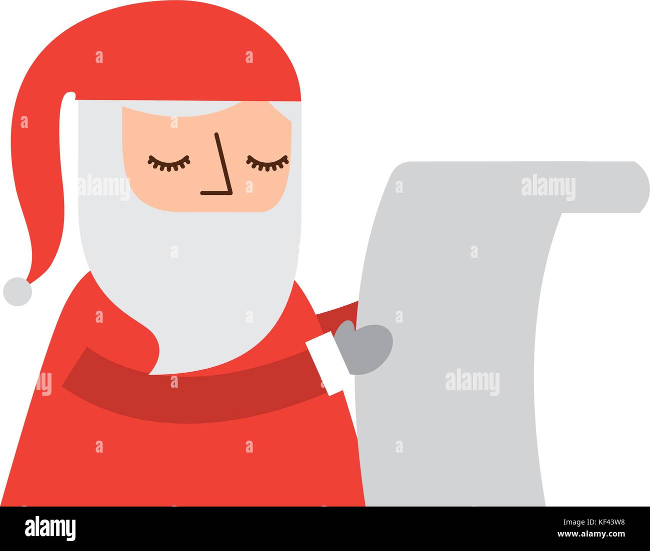 Santa Reading A Letter Stock Vector Images - Alamy