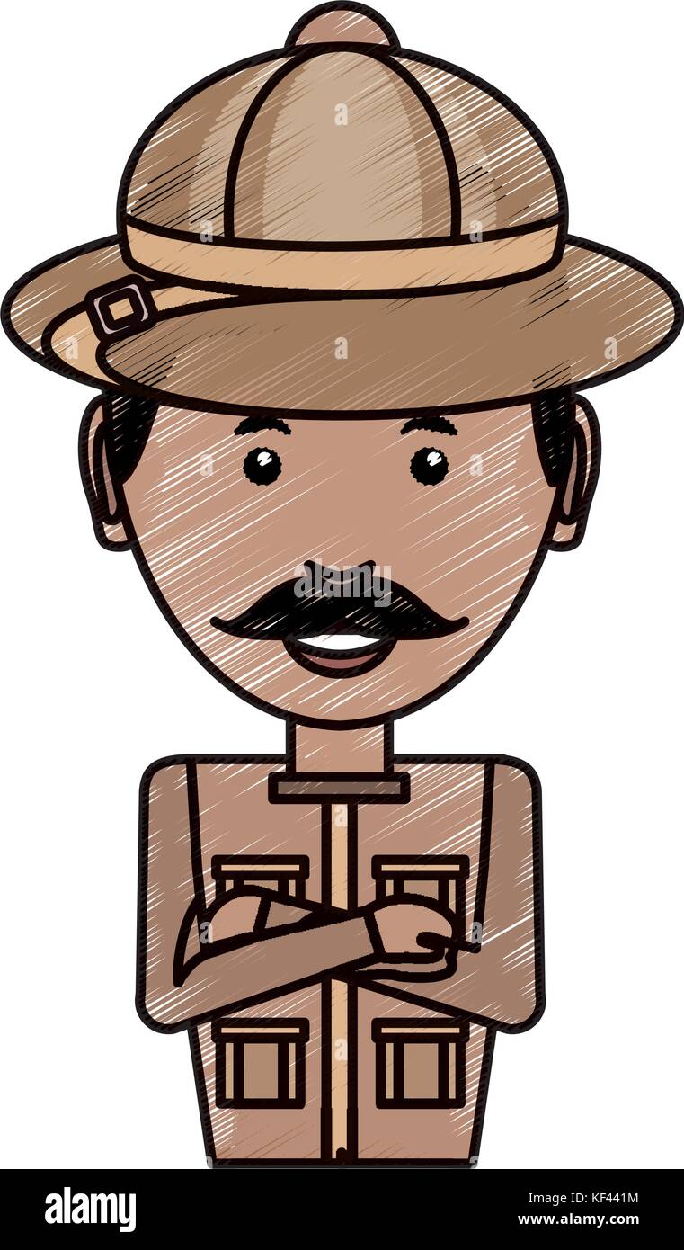 safari man vector illustration Stock Vector Image & Art - Alamy